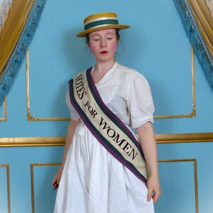 Two Striped Suffragette Protest Sash Votes for Women Edwardian 1920 ...