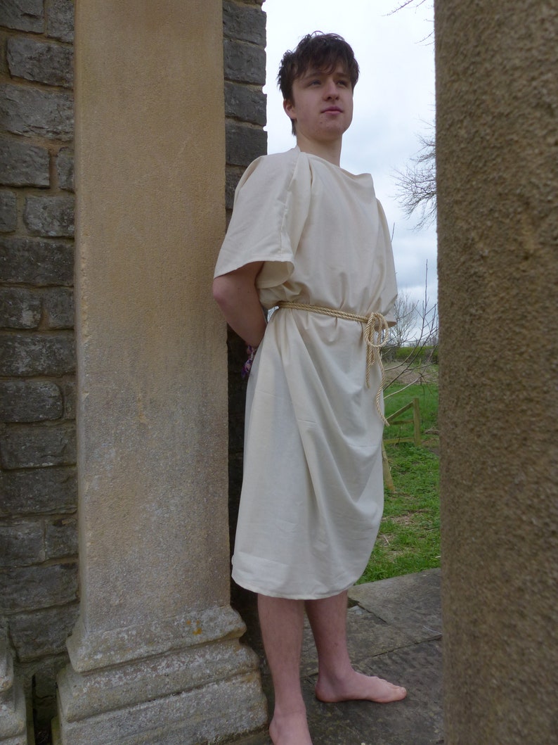Men's Ancient Roman Cream Cotton Costume Toga for - Etsy