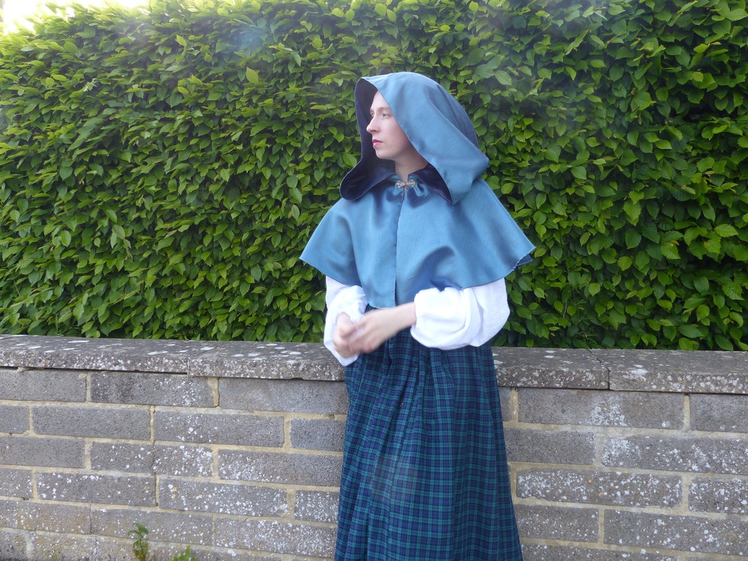 Blue Taffeta Hood Cape - Etsy