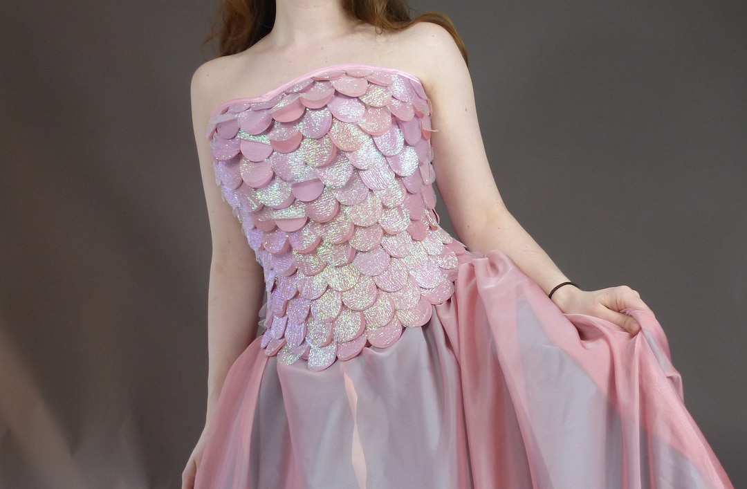 Iridescent Mermaid Scale Corset Fantasy Sea Themed Dress up Costume ...