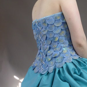 Hand Painted Mermaid Scale Corset Fantasy Sea Themed Dress up Costume ...