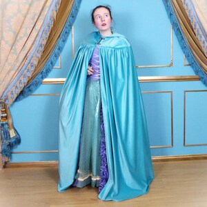 Italian Renaissance Hooded Velvet Ruffle Cloak Medieval Fantasy Costume ...
