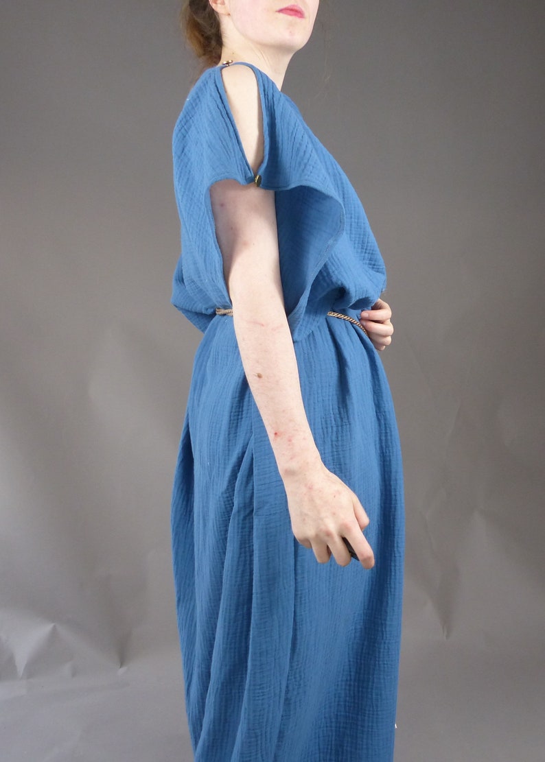 Womens Greek Cotton Gauze Tunic Ancient World Peplos Chiton - Etsy