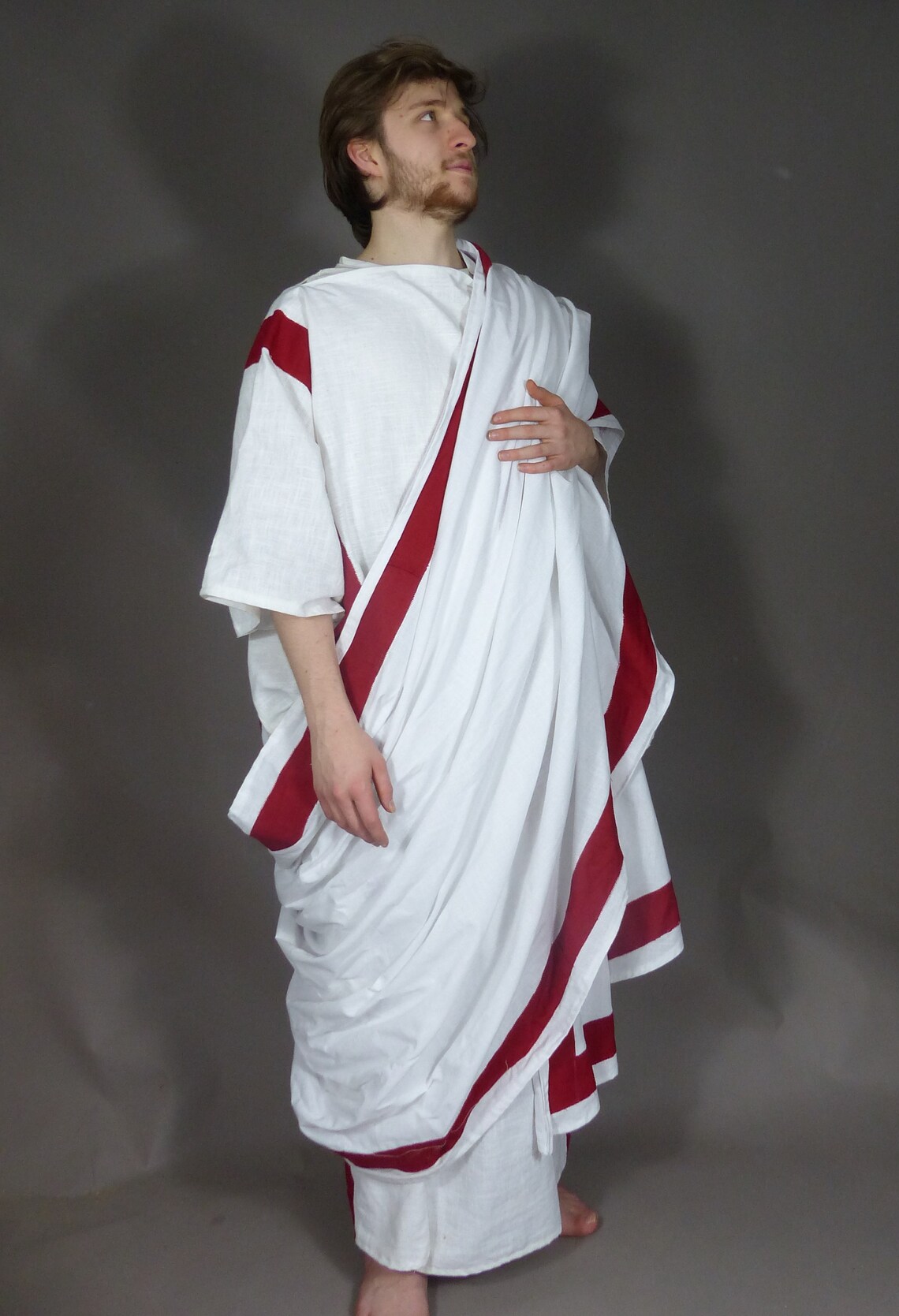 Men's Ancient Roman Senate White Linen Costume Toga for - Etsy