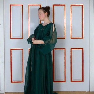 Ancient Greek Women Chiton Tunic in Chiffon Historical Fantasy Costume ...