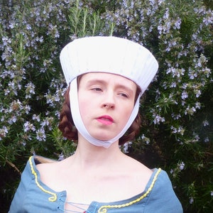 Medieval Peasants Cream Pleated Torque Costume Headdress Historical Re ...