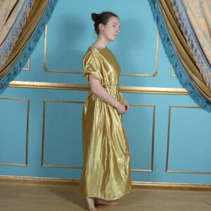 Ready to Ship Greek Tunic in Gold Satin Fabric Ancient Greek Costume ...