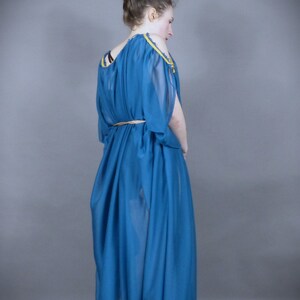 Ancient Greek Women Chiton Trim Decorative Tunic in Chiffon Goddess ...