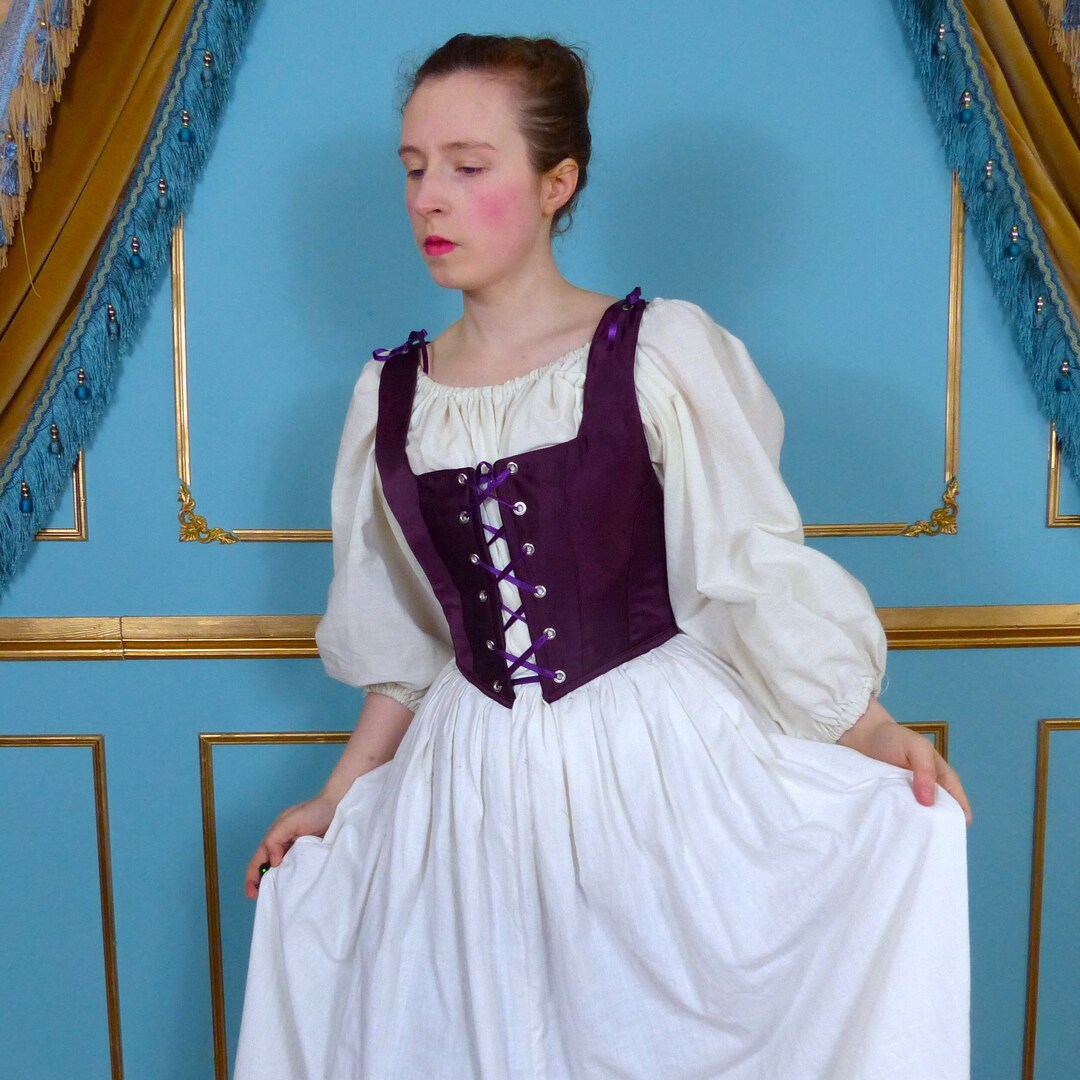 Colour Duchess Satin Corset Renaissance Bodice Lace up Costume Perfect ...