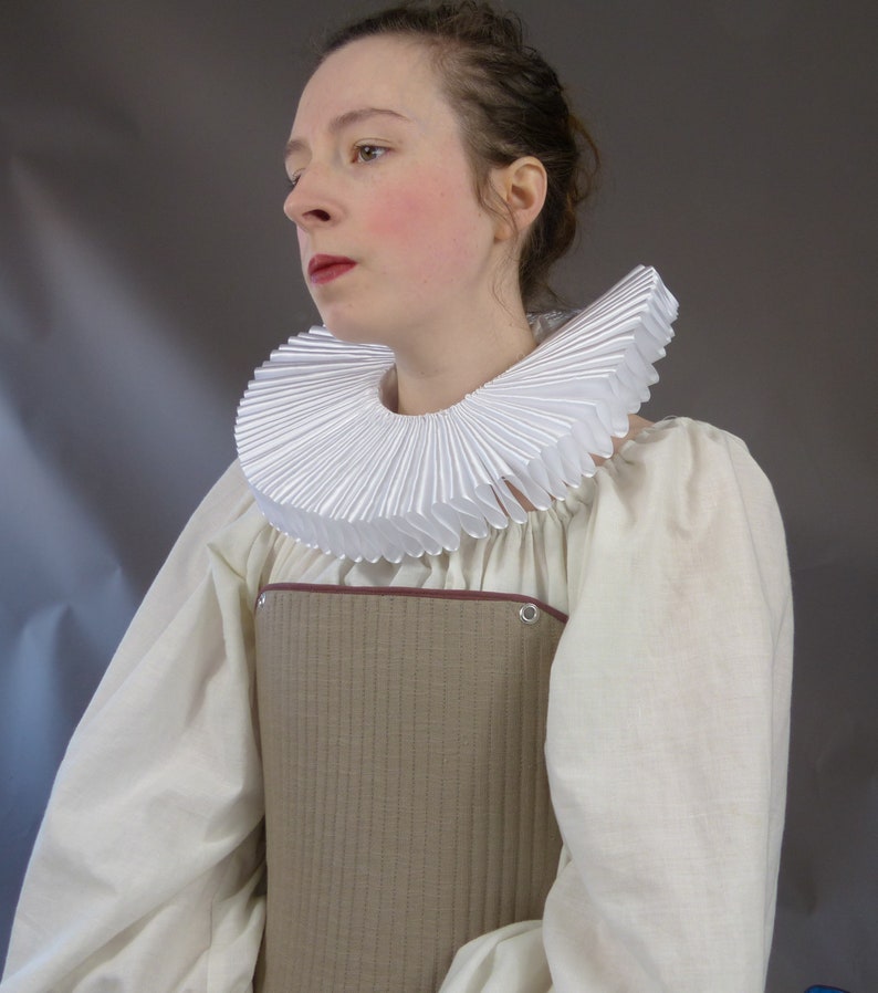 Satin Wide Ruffled Neck Ruff Tudor Inspired Historical Costume - Etsy UK