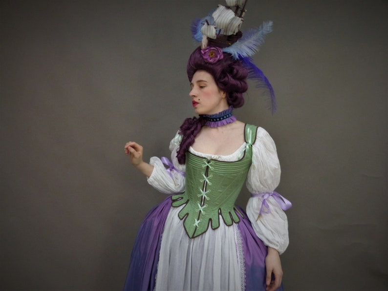 Custom Rococo Georgian Lady's Frivolous Carnival Masquerade Gown ...