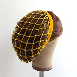 Gold Renaissance Beaded Pearl Lady Hair Net Snood Historic Costume Head ...
