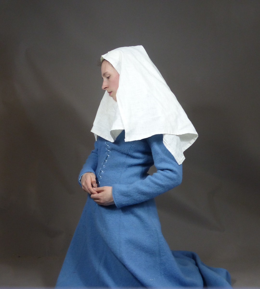 Woolen Front Laced Medieval Kirtle Historical 14th Century Costume ...