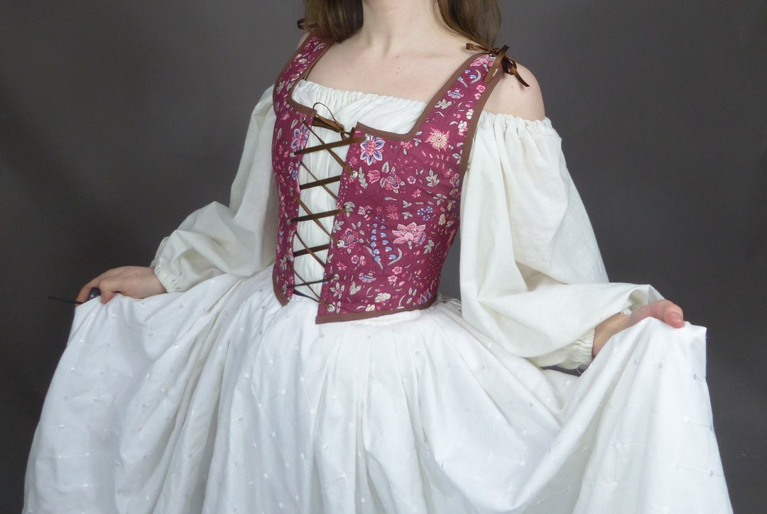 Historical Patterned Corset Renaissance Bodice Lace up Costume ...