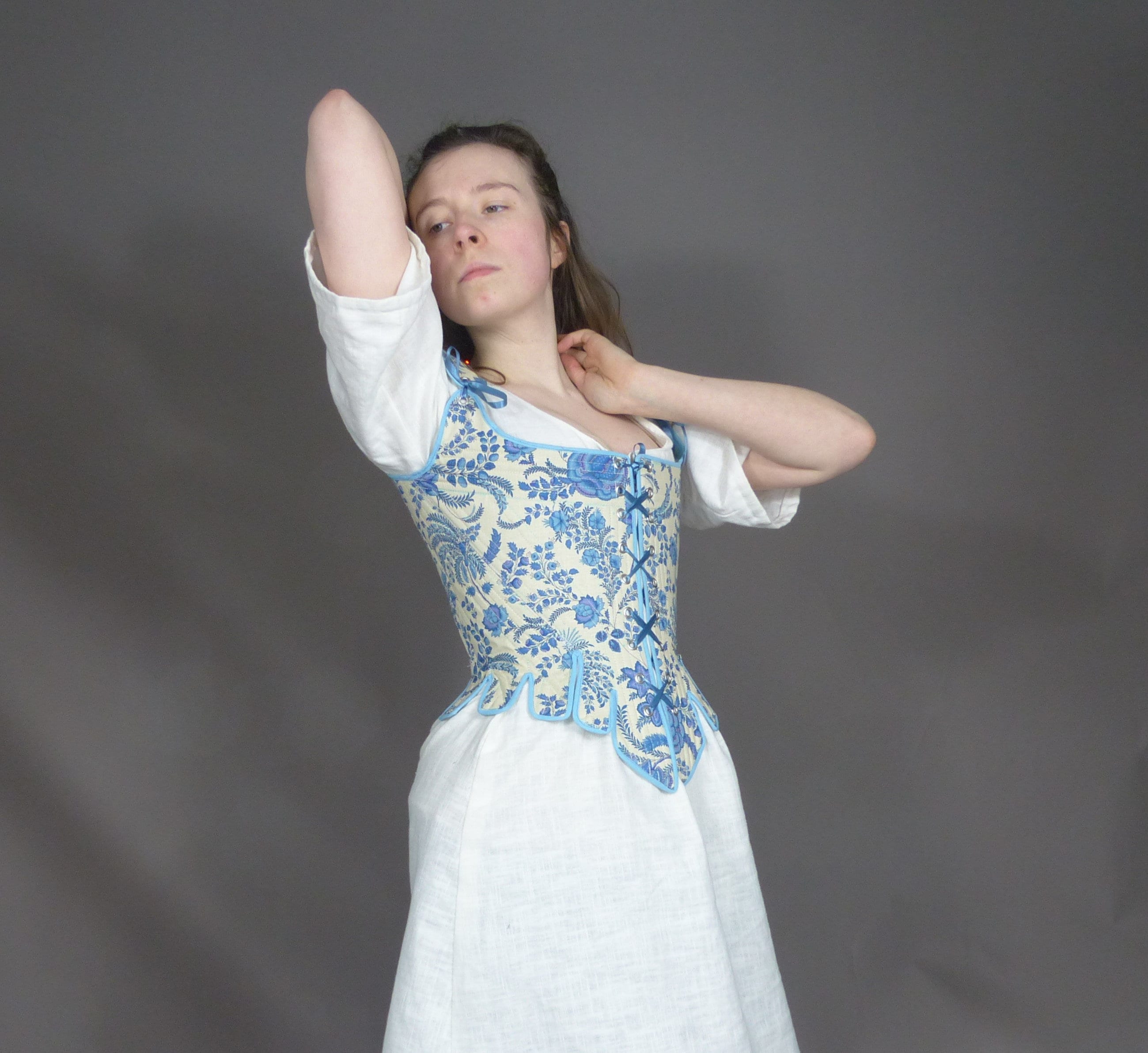 18th Century Front and Back Laced Pattern Cotton Corset Stays - Etsy UK