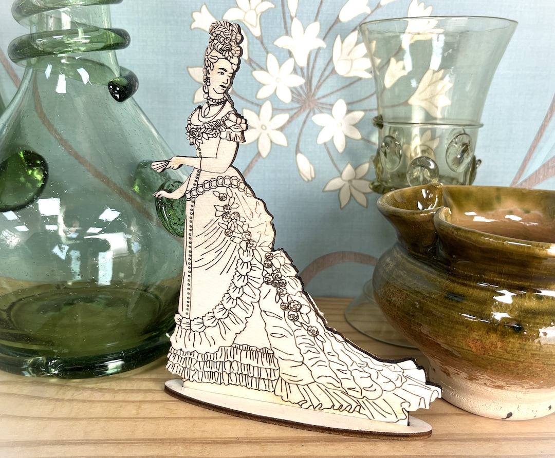 Historical Laser Cut Figures Decorative Laser Etched History Fashion ...