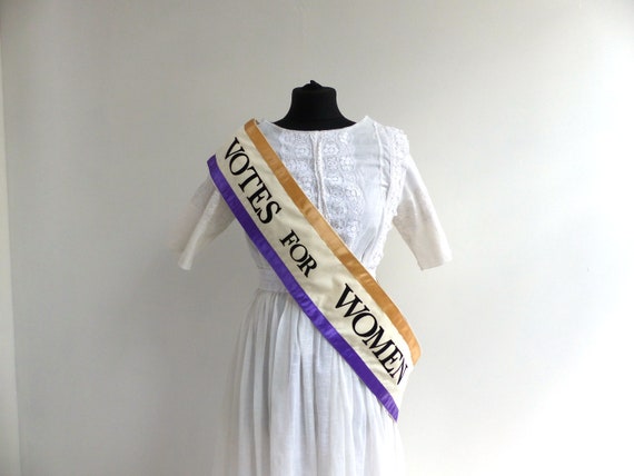 American Suffragette Protest Sash Votes of Women Edwardian | Etsy