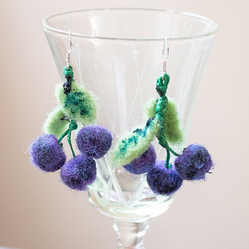 Wool Earrings - Etsy