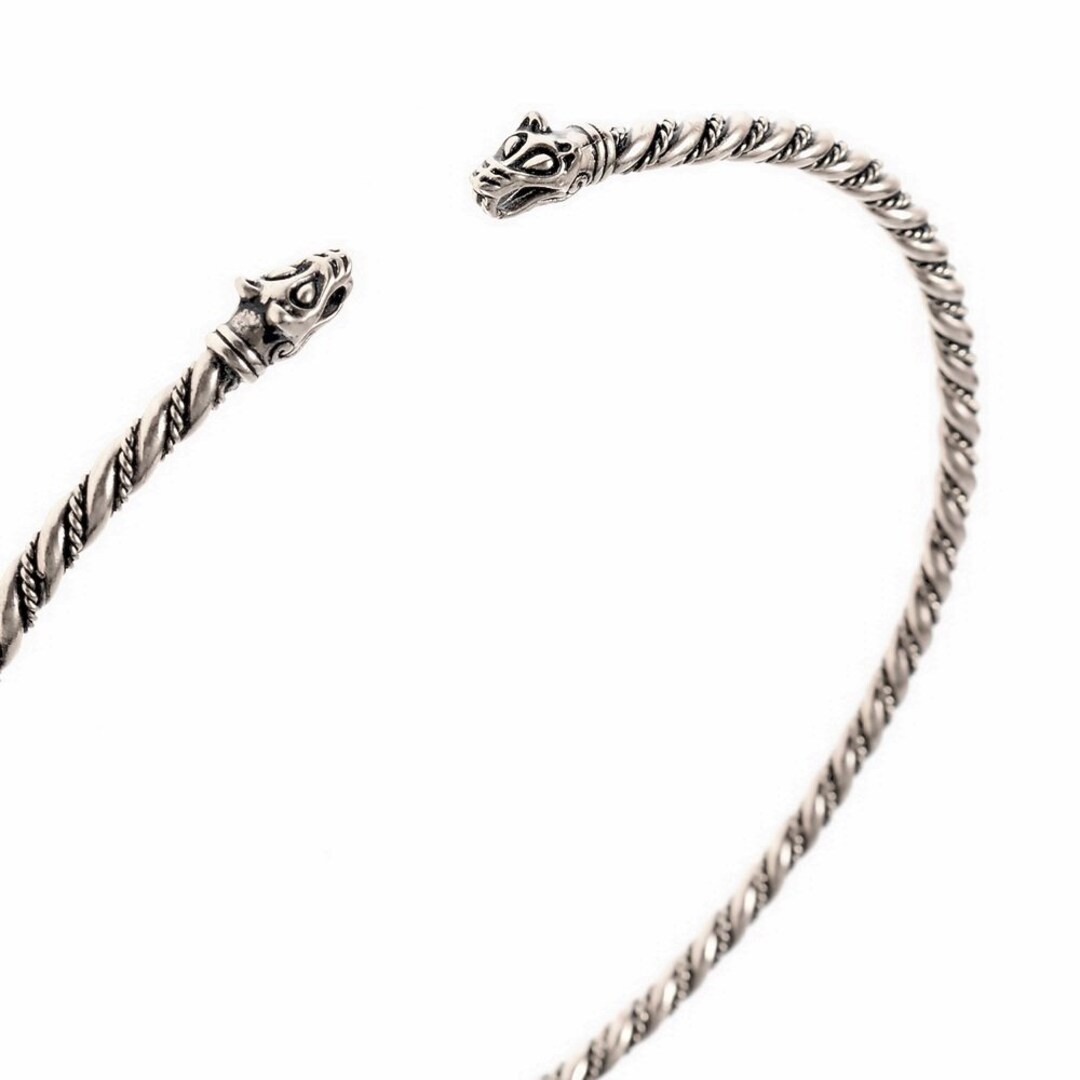 Viking Torque With Wolf Heads 07 Torque Wolf/ H9 A-78 - Etsy UK