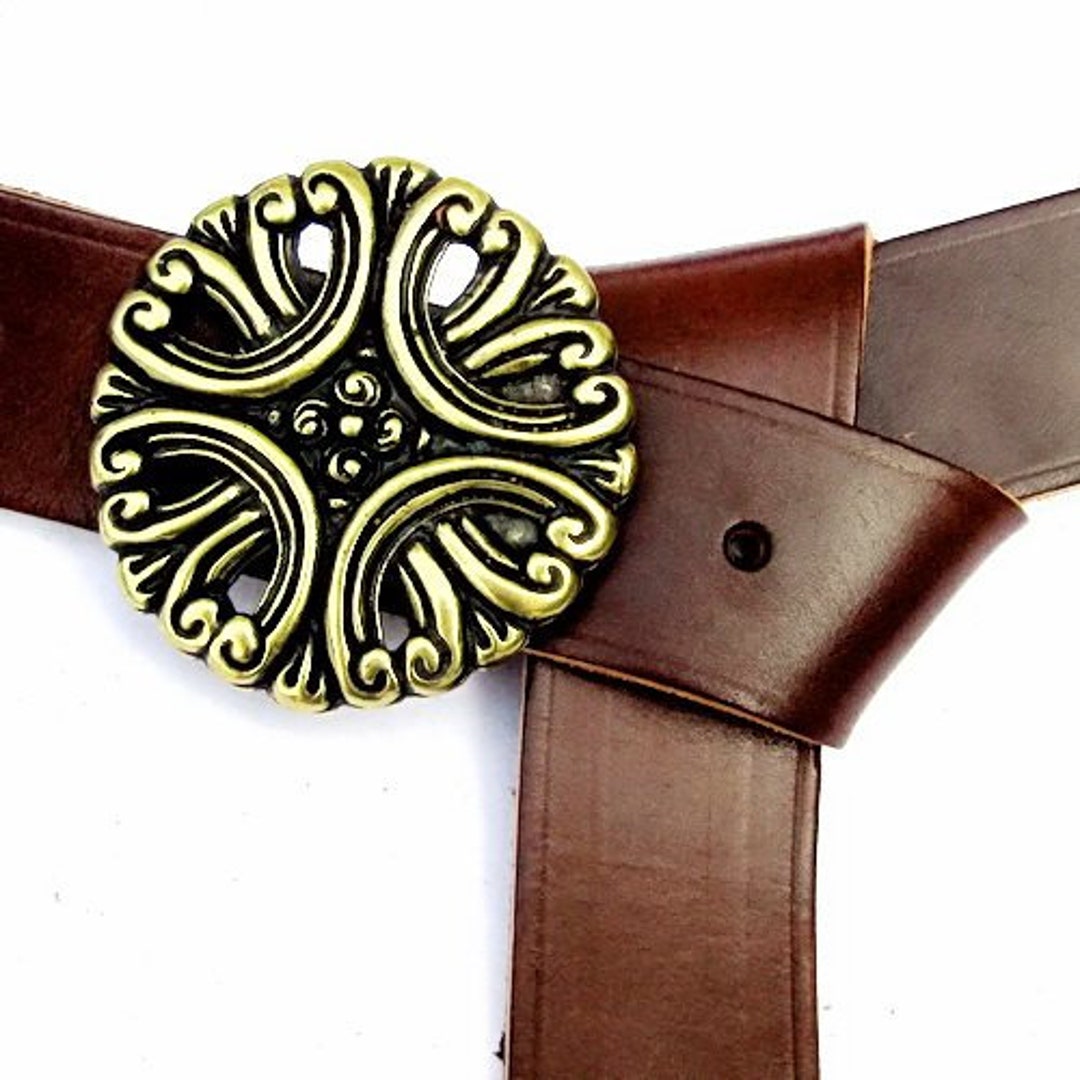 Larp-belt With Floral Buckle 10 La 4 FL: - Etsy