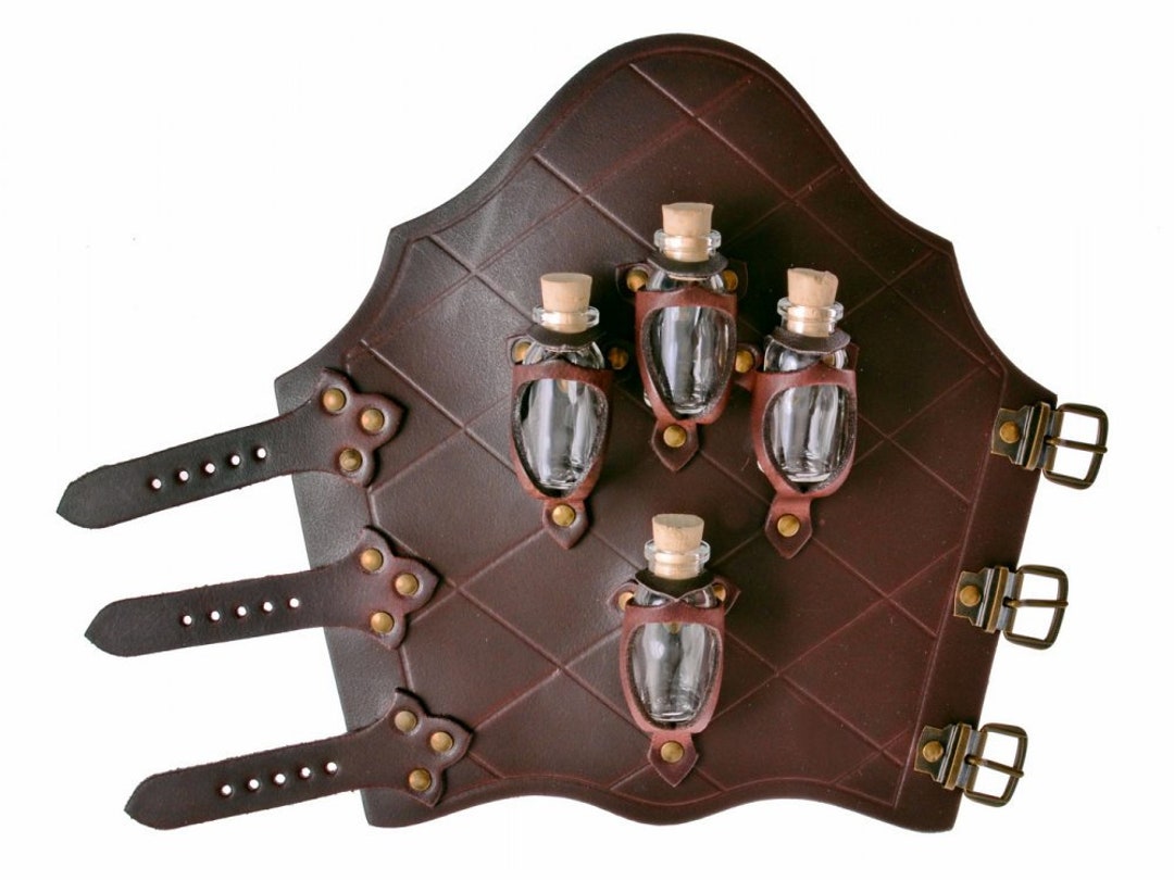 Leather Bracer With Four Potion Vials 03 Bracer-tra 4 - Etsy Canada