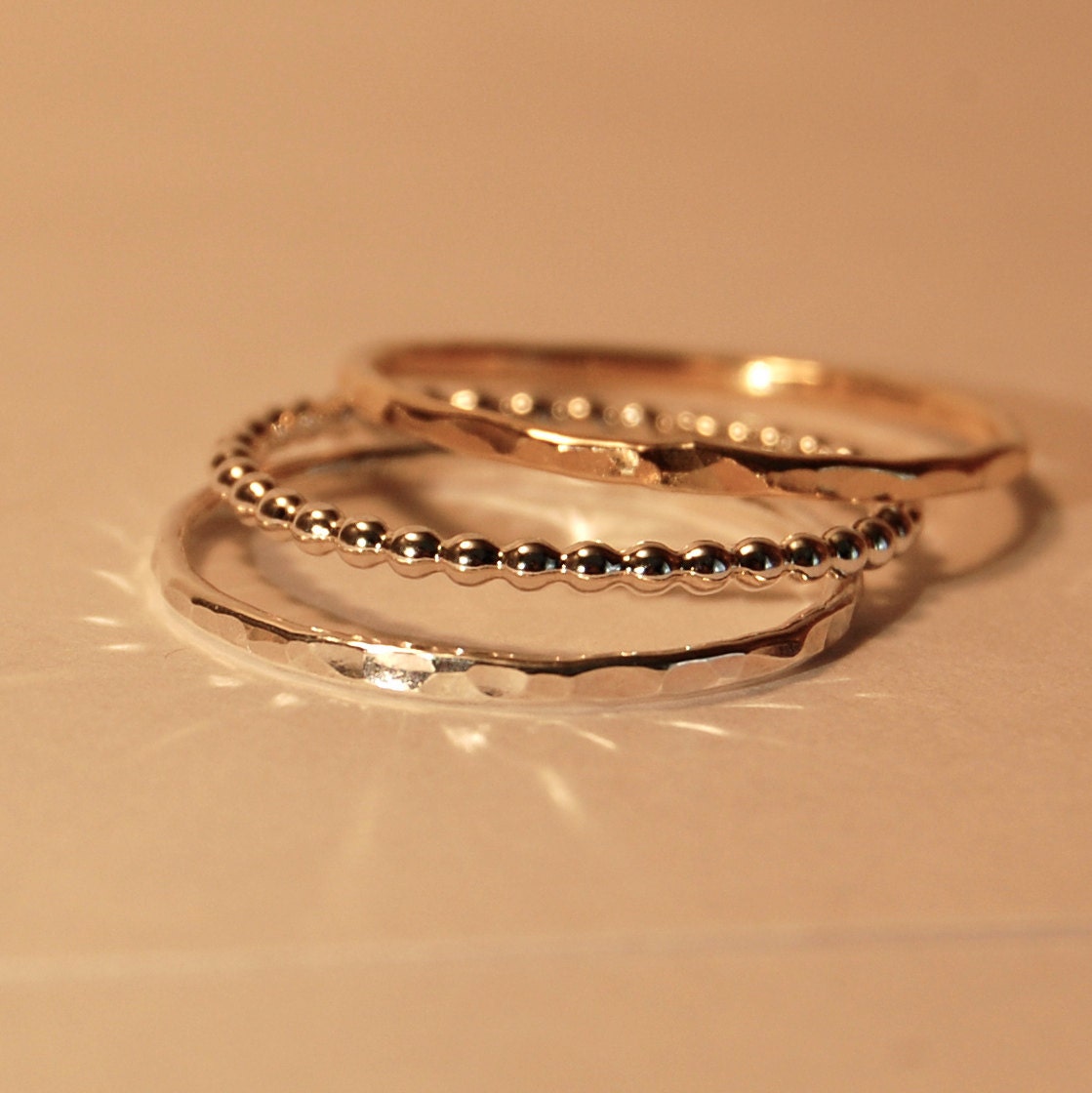Super Thin Gold Stackable Rings Gold Filled Stacking Rings | Etsy
