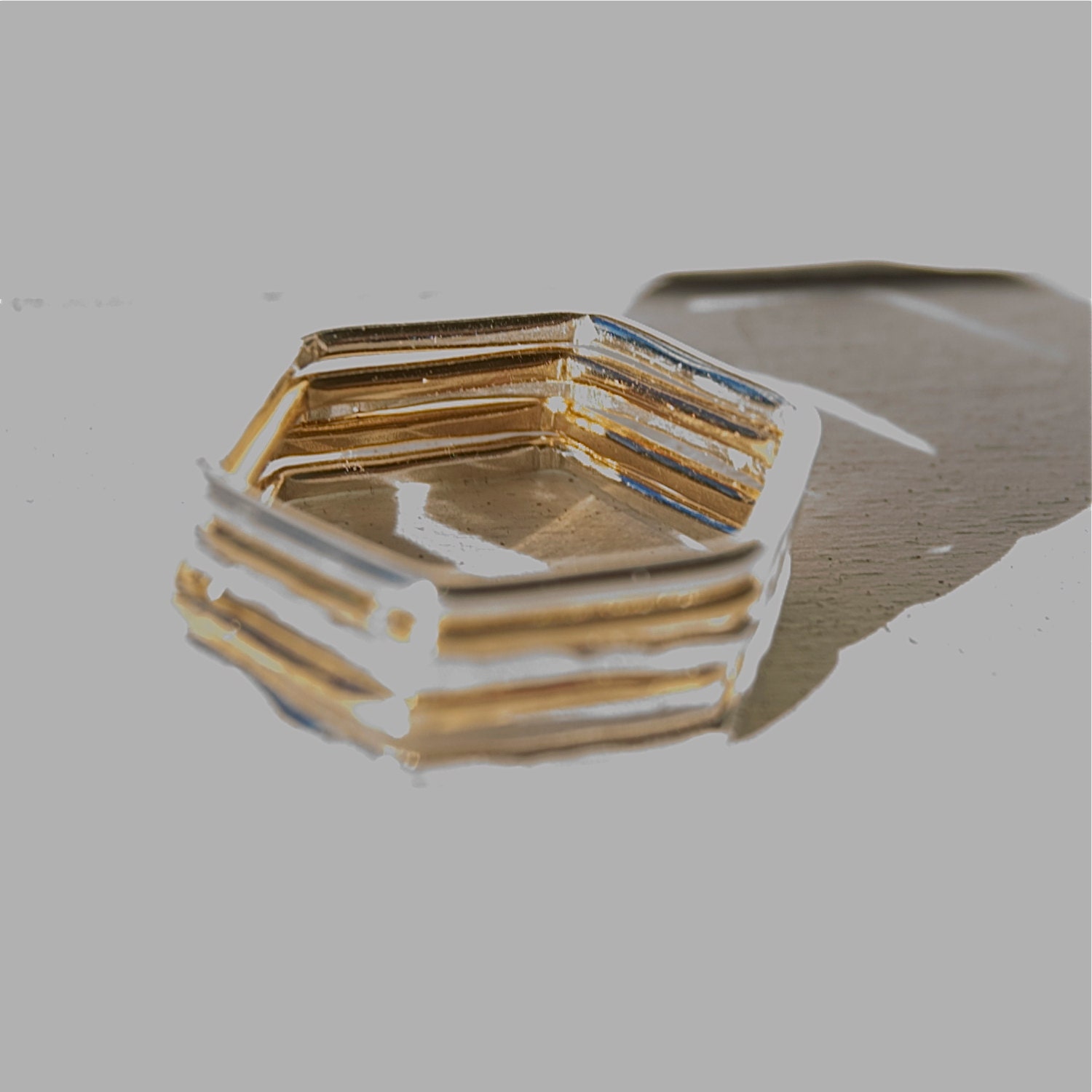 Hexagon Stack Rings Thin Stack Hexagon Rings Stacking - Etsy