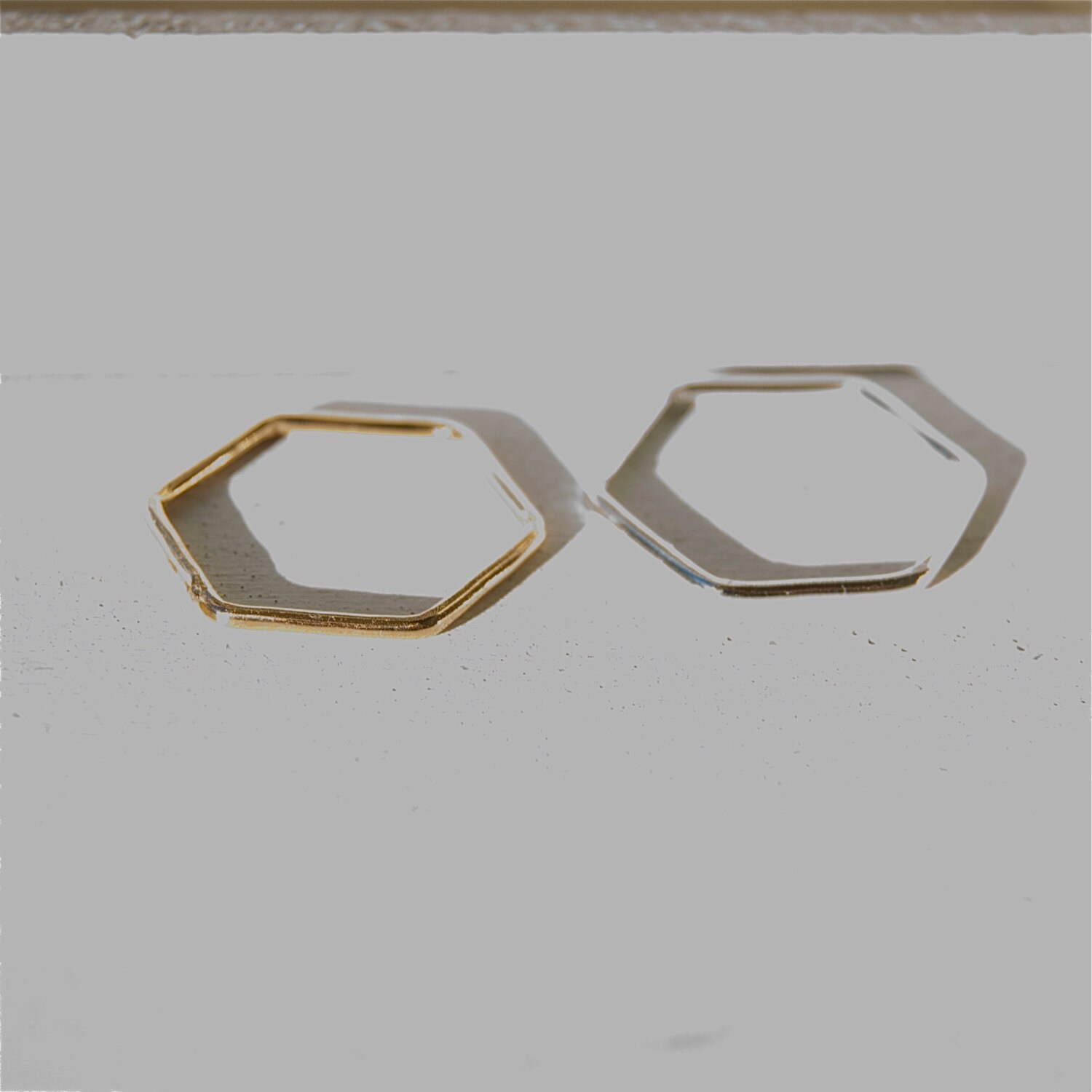 Hexagon Stack Rings Thin Stack Hexagon Rings Stacking - Etsy