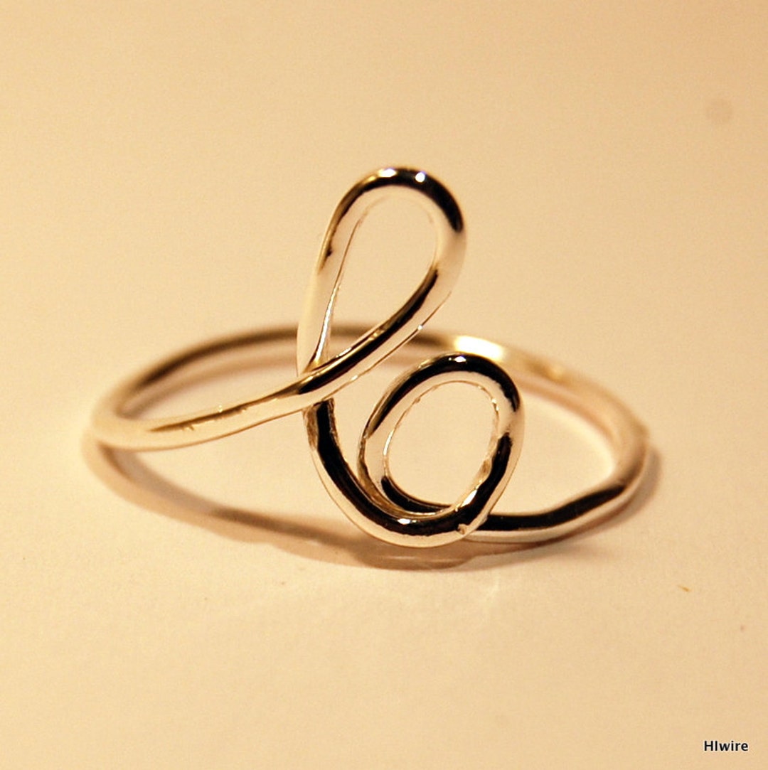 Initial Ring - B Initial Ring - Minimalist Ring - Little Girl Ring ...