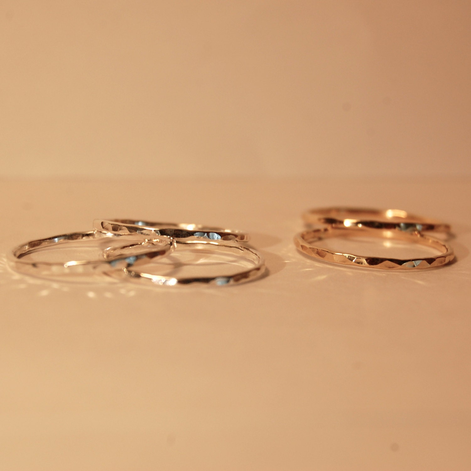 Super Thin Gold Stackable Rings Gold Filled Stacking Rings | Etsy