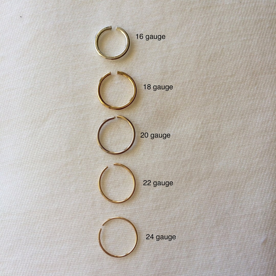 Small Sterling Silver Helix Hoops – 20 Gauge | Tiny Endless Hoop ...