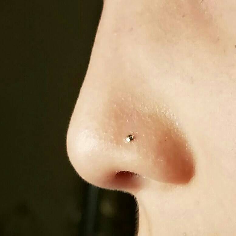 Real Gold Tinynosestud - Small Nose Stud - Real Gold - 14k Solid Gold ...