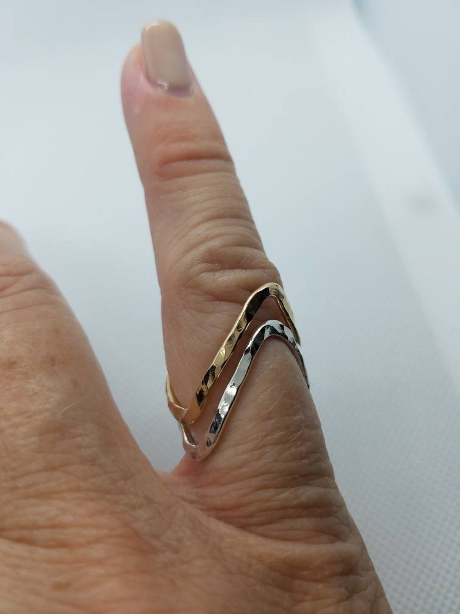 Thumb Ring Ring V Ring Chevron Ring Thumb Silver V - Etsy