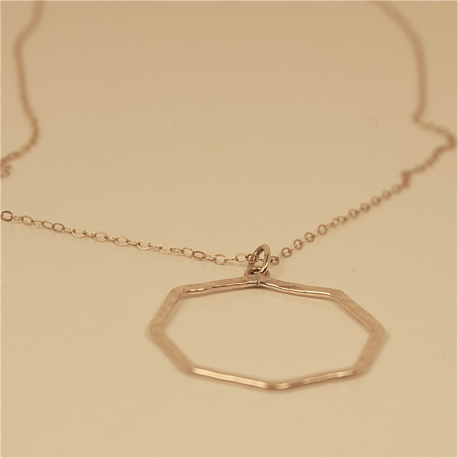 Octagon Pendant Octagon Handmade Octagon Necklace Geometric Necklace ...