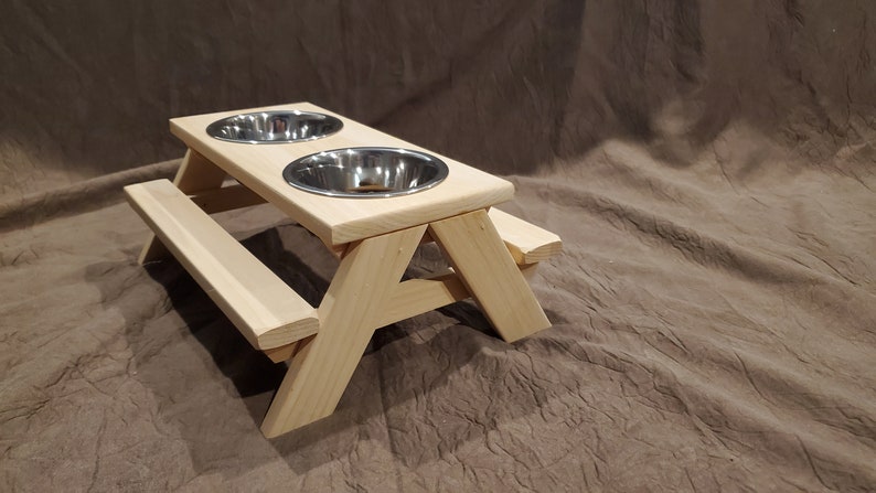 Cat Table, Elevated Feeder, Kitten Table, Picnic Table, Pet Feeder, Pet ...