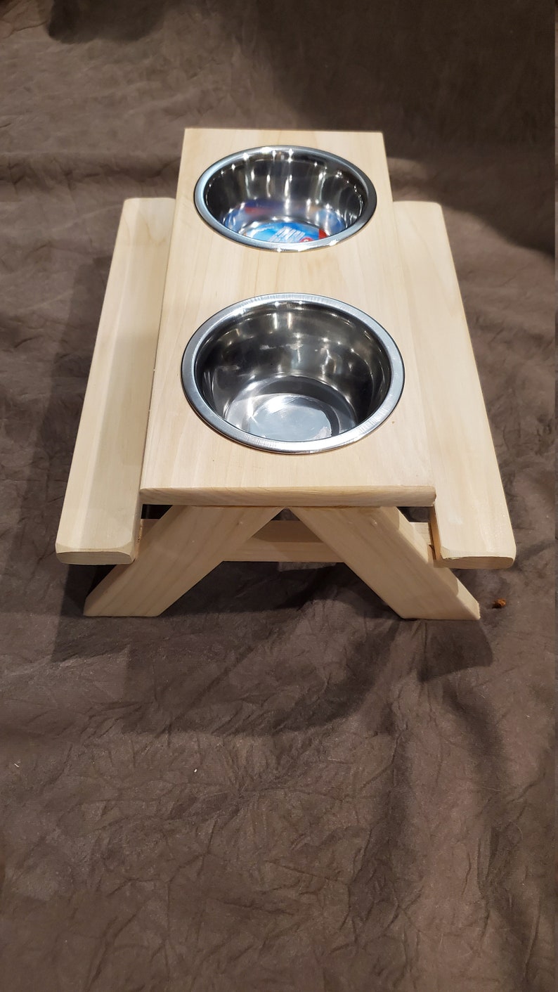 Cat Table, Elevated Feeder, Kitten Table, Picnic Table, Pet Feeder, Pet ...