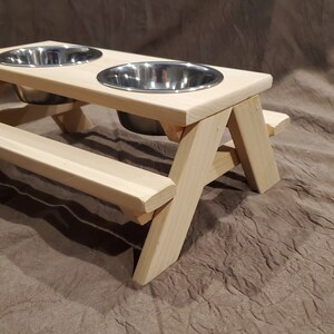 Cat Table, Elevated Feeder, Kitten Table, Picnic Table, Pet Feeder, Pet ...