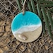 Beach Ornaments, Resin Wave Ornaments, Beach Gift, Holiday Gift, Sand ...