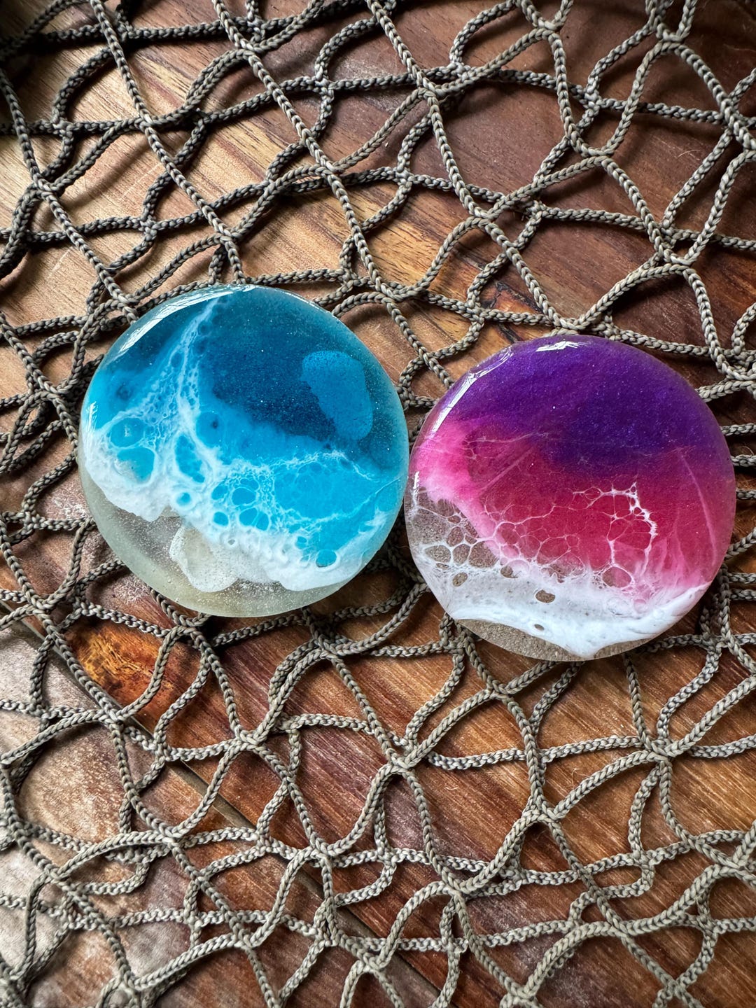 Beach Magnets, Ocean Magnet, Set of 2 Magnets, Sand and Wave Magnet ...