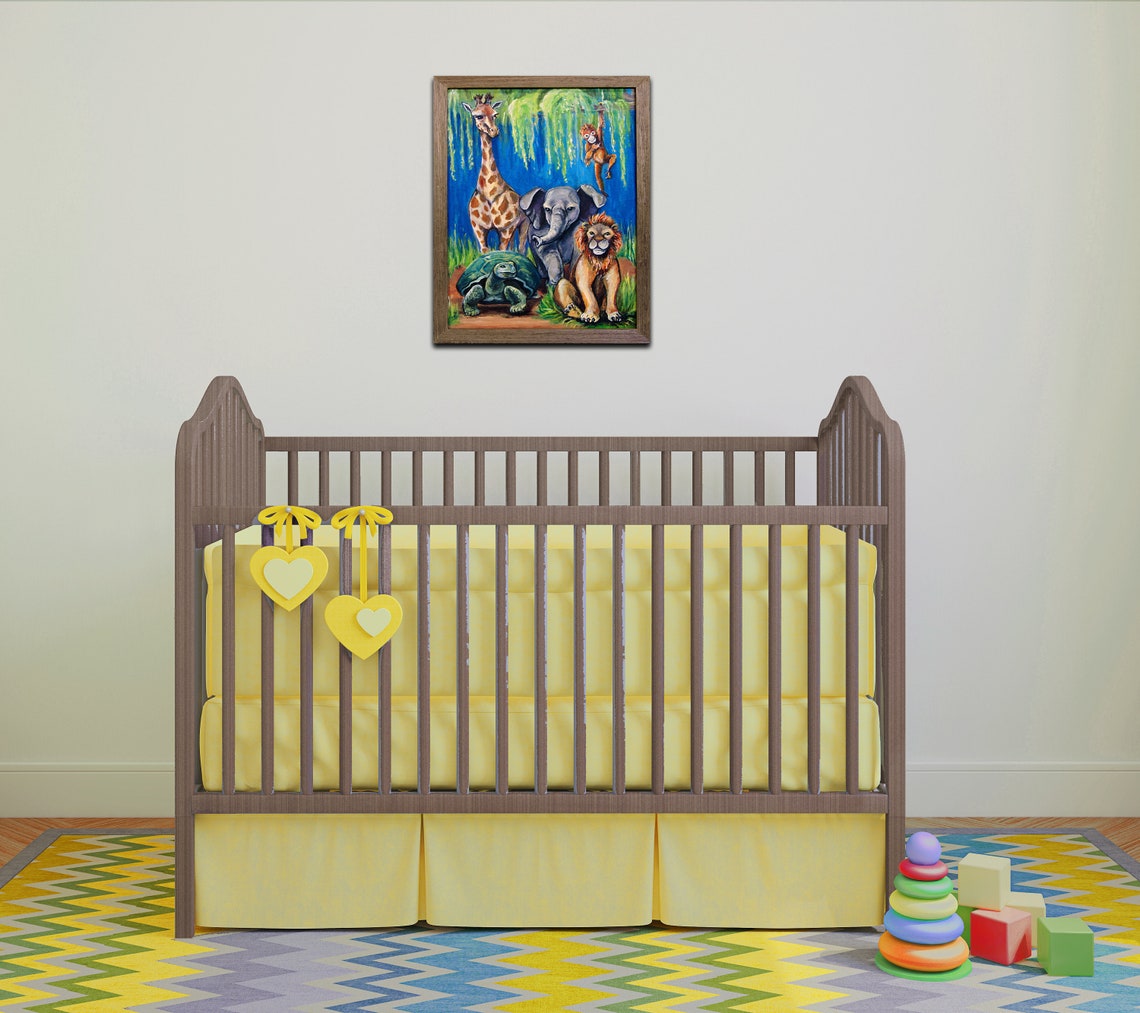 Welcome to the Jungle - Nursery Decor, Children's Art, Baby Zoo Safari ...