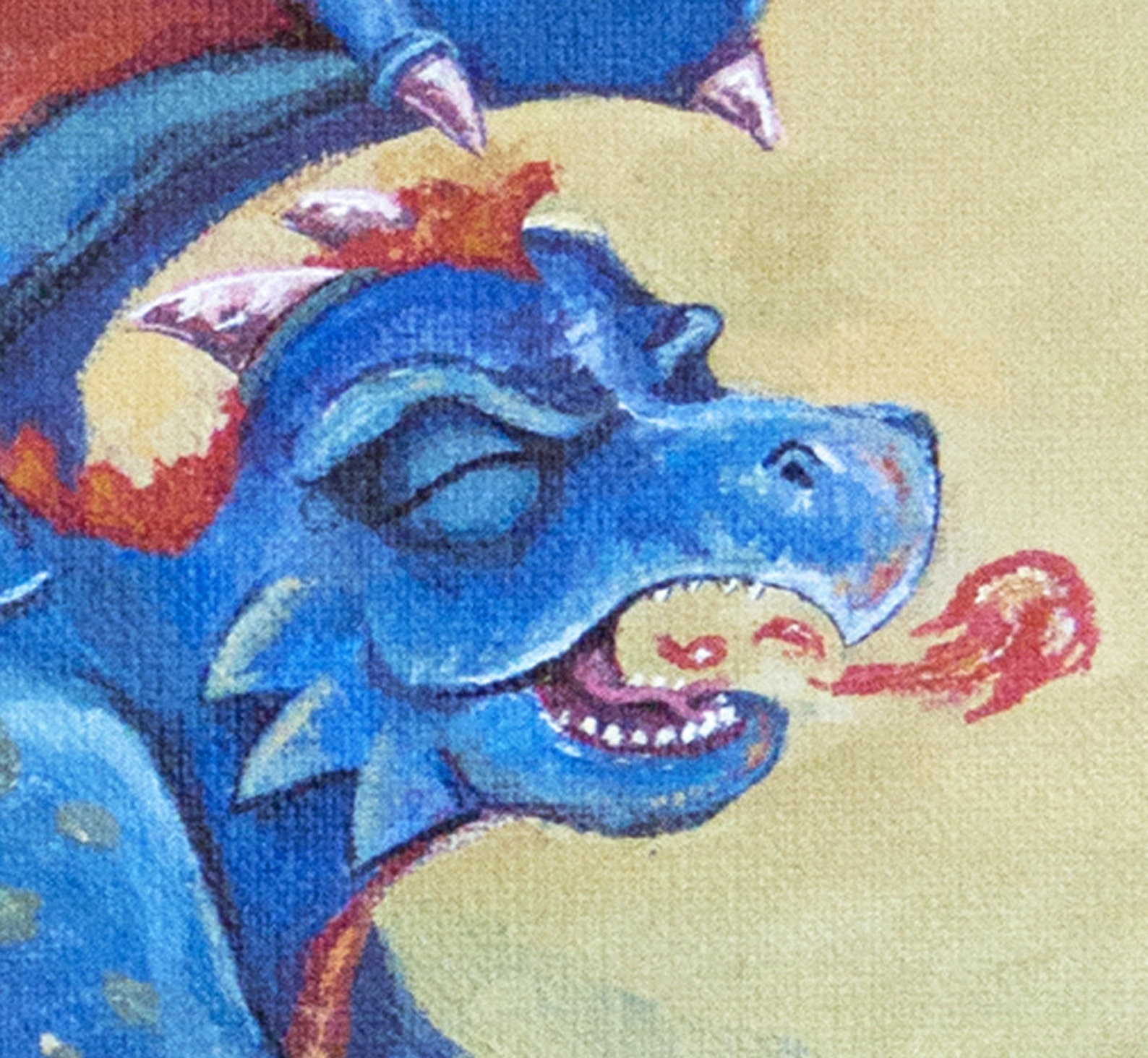 Cute Playful Baby Dragon Pounce Roar Fire Bright Colorful Fairy Tale ...