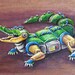 Robot Mech Alligator Crocodile Croc Retro Sci-fi Geek Steampunk Bright ...