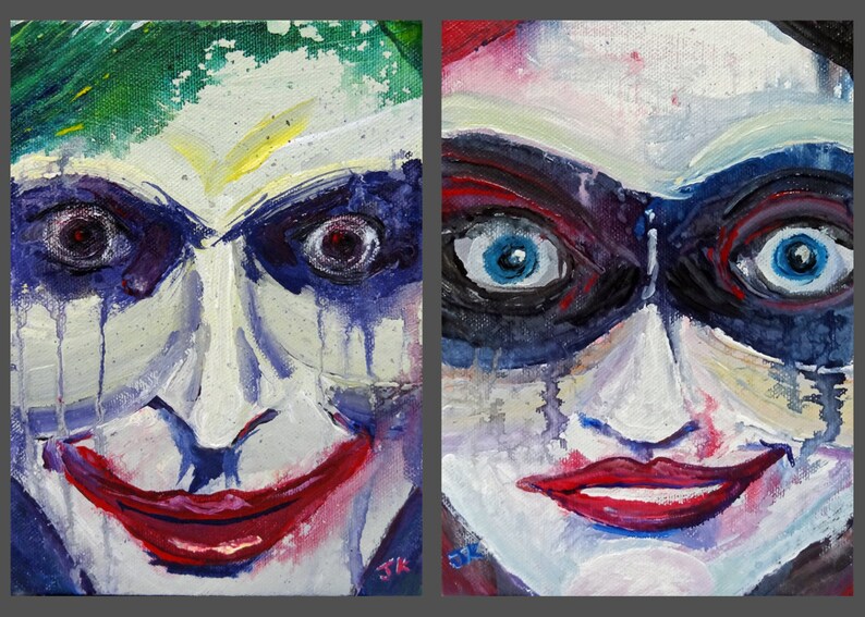 Joker Batman DC Comics Suicide Squad Splatter Drip Abstract - Etsy