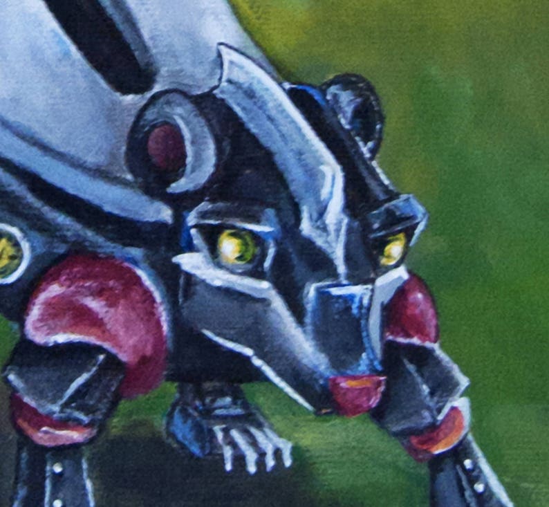 Robot Mech Skunk Polecat Retro Sci-fi Geek Steampunk Bright Colorful ...