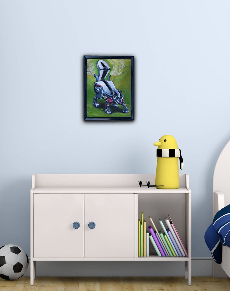 Robot Mech Skunk Polecat Retro Sci-fi Geek Steampunk Bright Colorful ...