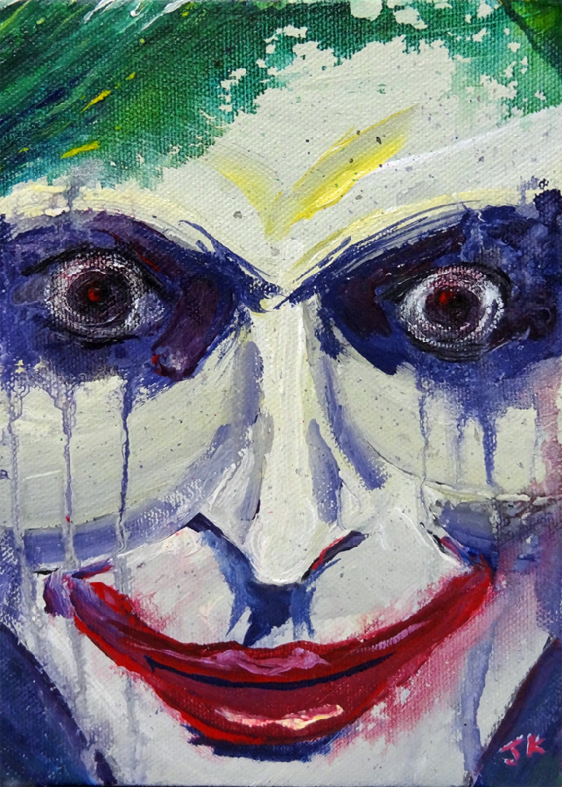 Joker Batman DC Comics Suicide Squad Splatter Drip Abstract - Etsy