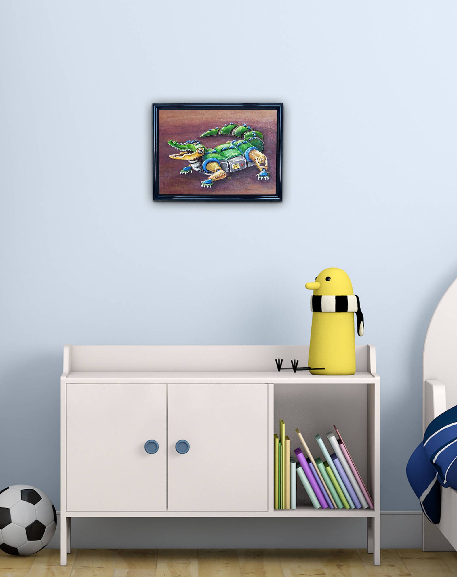 Robot Mech Alligator Crocodile Croc Retro Sci-fi Geek Steampunk Bright ...