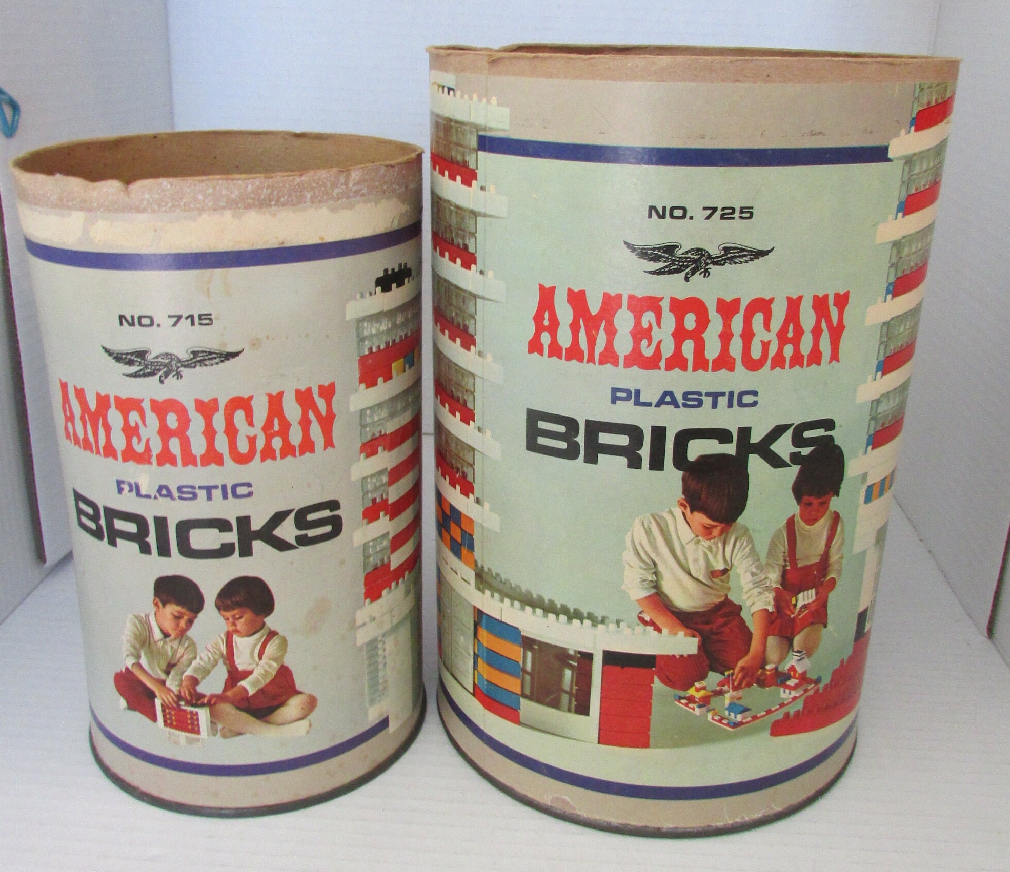 AMERICAN PLASTIC Bricks-toy Building Bricks Halsam Products Playskool 2 ...