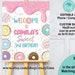 Editable Donut Birthday Party Welcome Sign. Party Poster. Table Sign ...