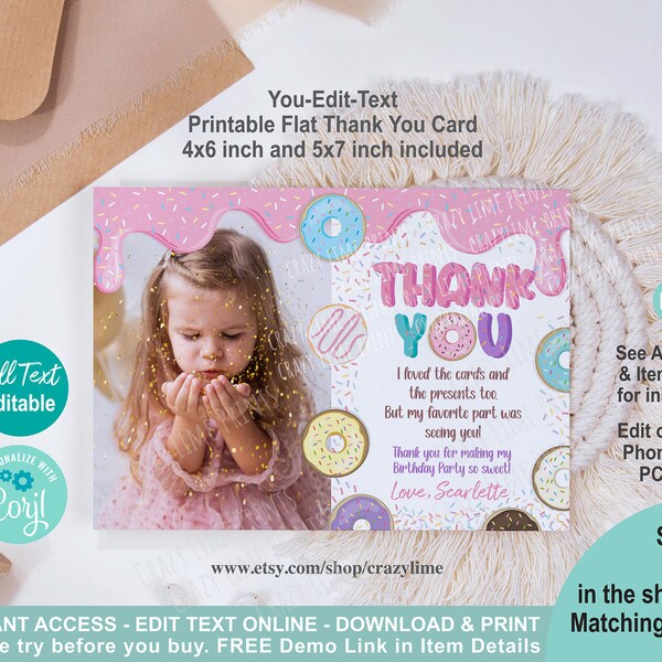 Donut Thank You - Etsy